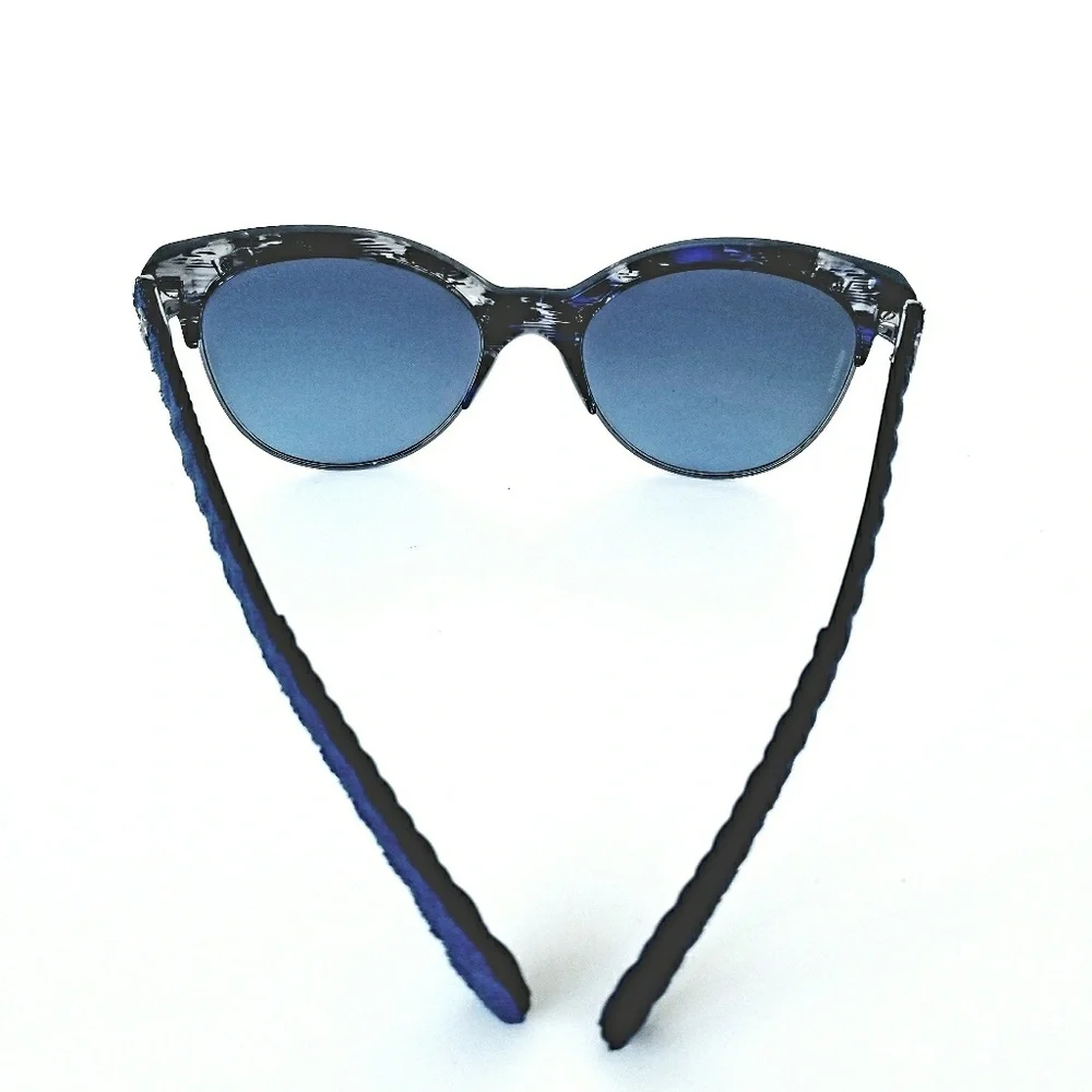 CHANEL | Accessories | Chanel Blue Gradient Lens Cat Eye Sunglasses ...